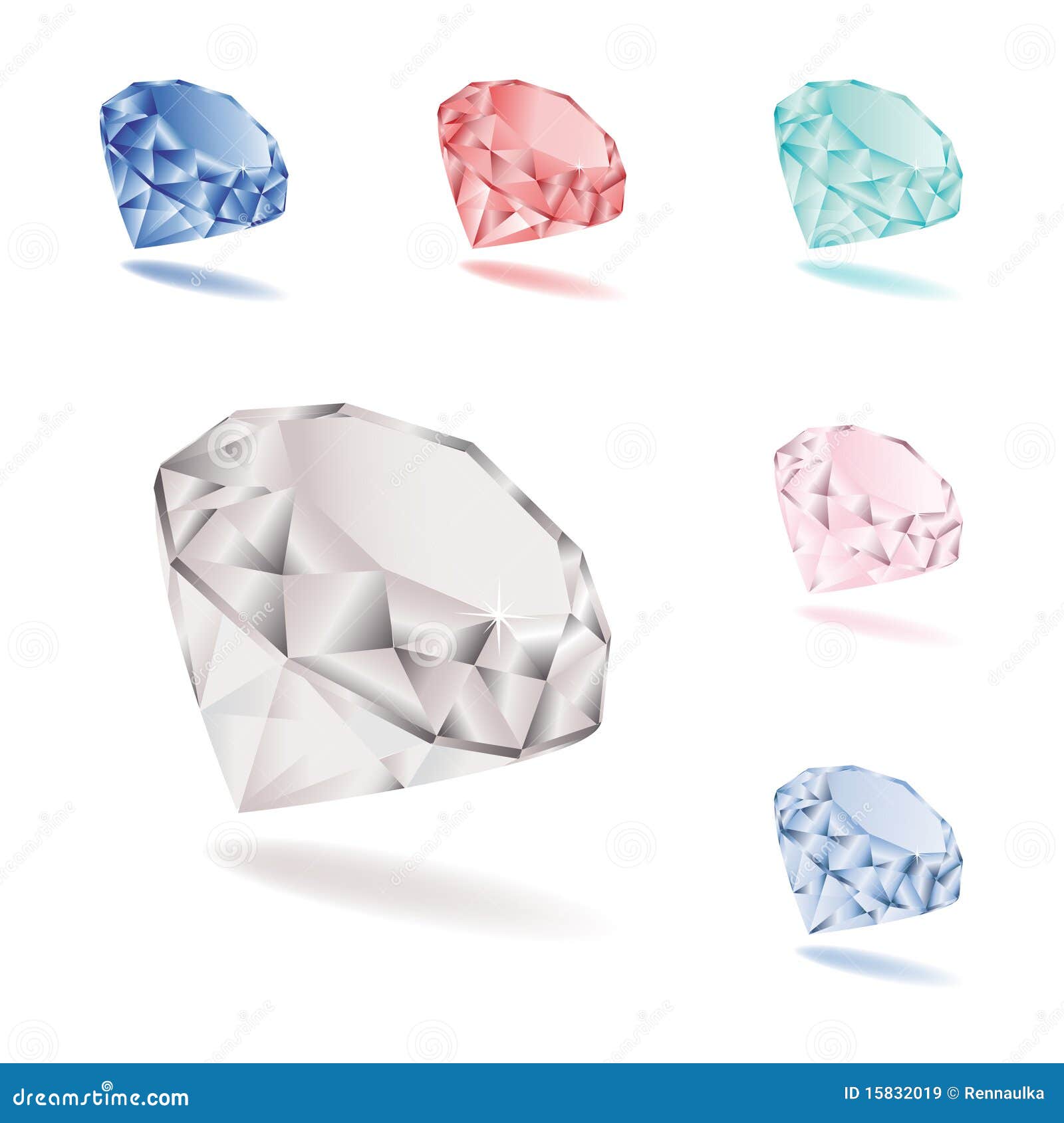 Vector set of diamonds stock vector. Illustration of luxury - 15832019
