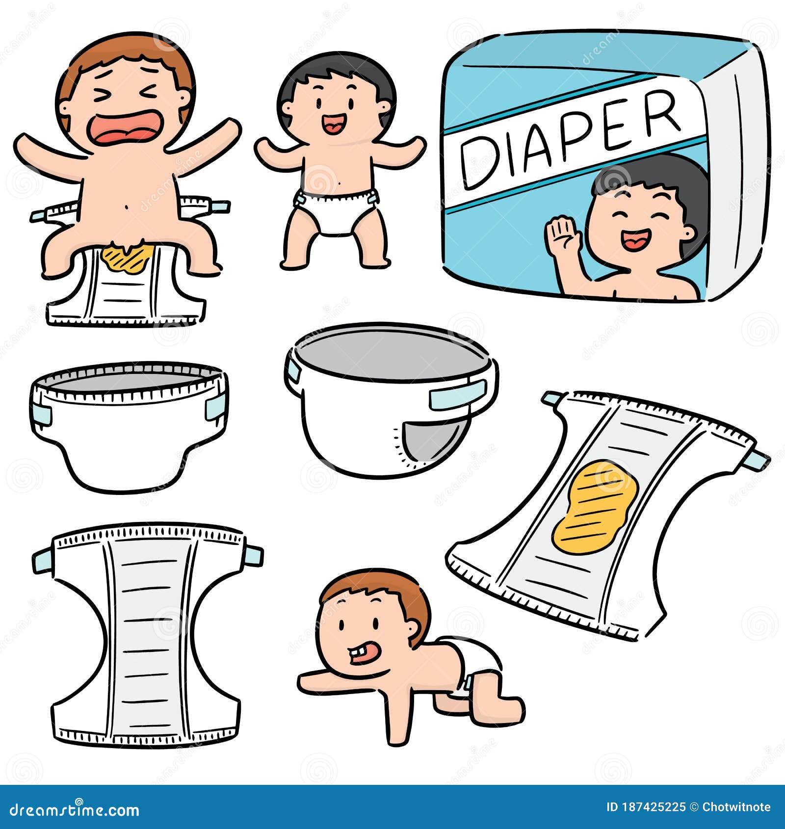 Diaper Rash Types Vector Illustration | CartoonDealer.com #67052120