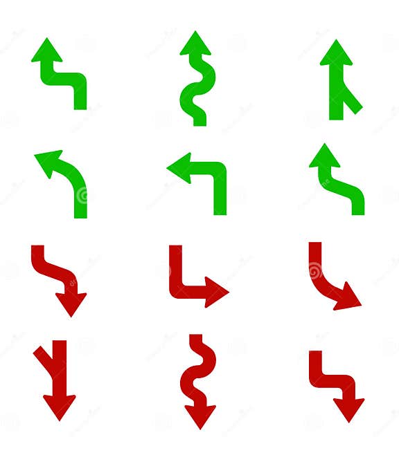 Vector Set of Different Arrows Stock Vector - Illustration of fall ...