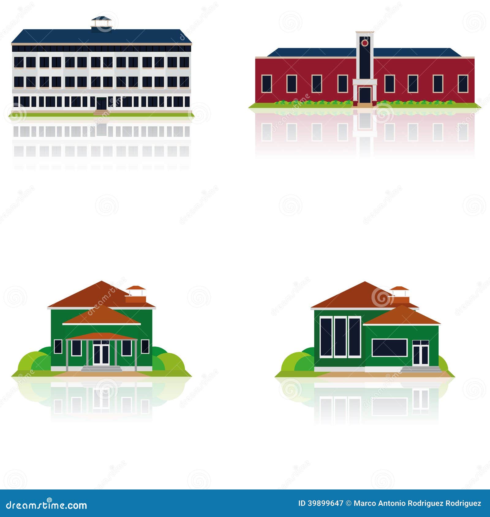Different Building Installations Cartoon Vector | CartoonDealer.com ...