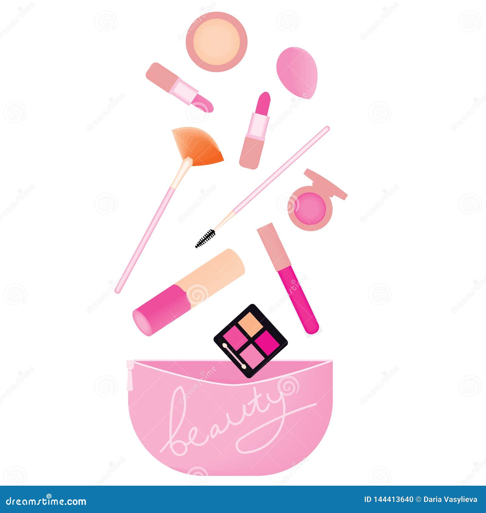 Vector Set of Different Cosmetics for Women Stock Vector - Illustration ...