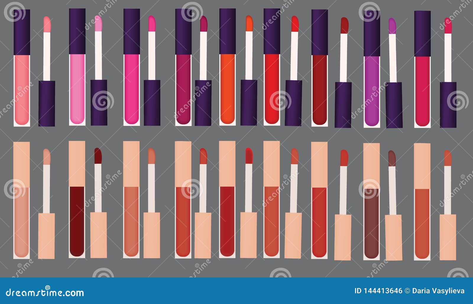 Vector Set of Different Cosmetics for Women Stock Vector - Illustration ...