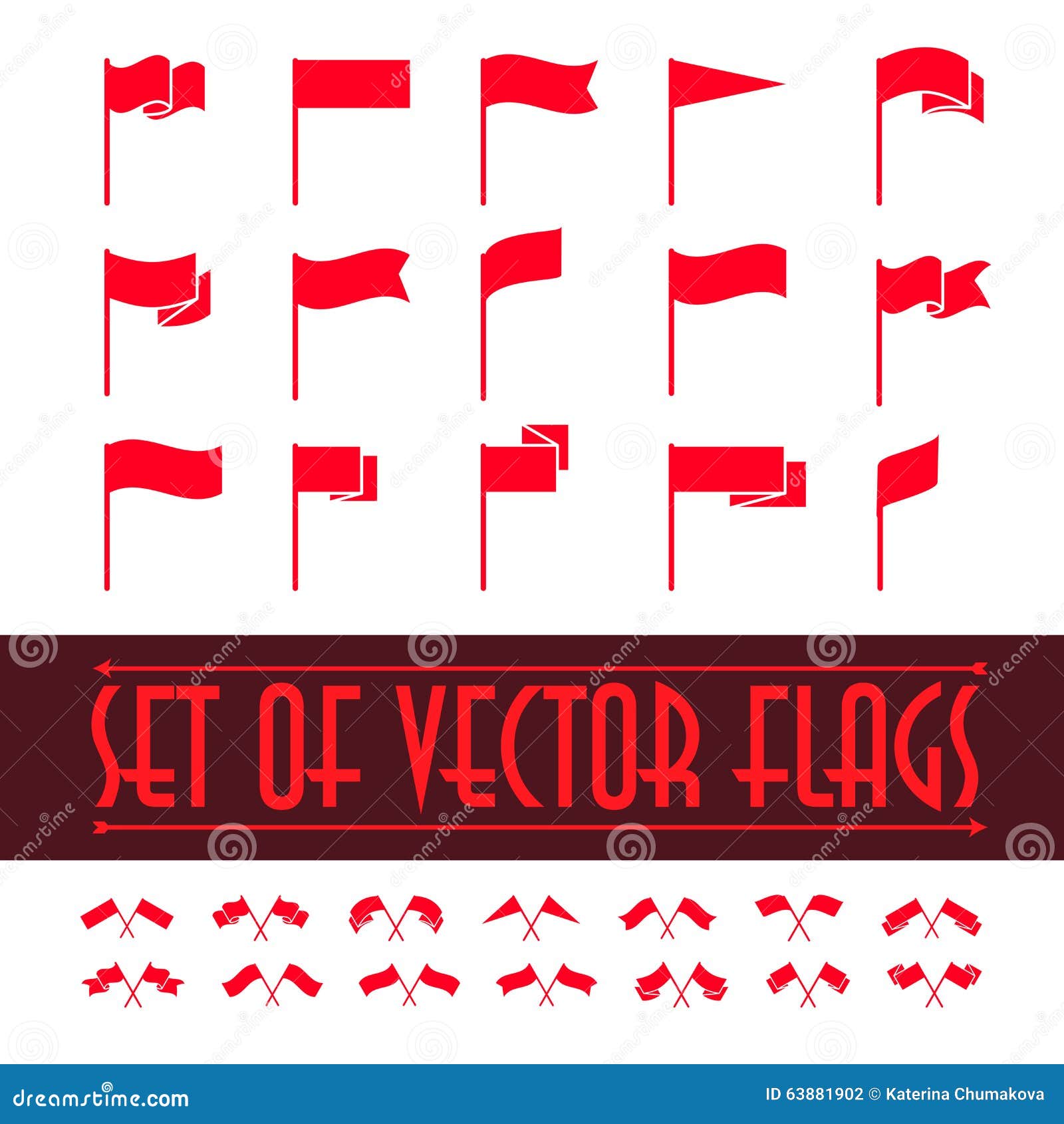 Vector Set Of Different Flag Shapes. | CartoonDealer.com #63881902 Vector Set Of Different Flag Shapes. | CartoonDealer.com #63881902