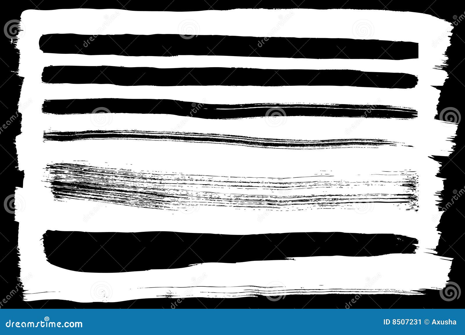 Vector Set of Different Ink Strokes Stock Vector - Illustration of ...