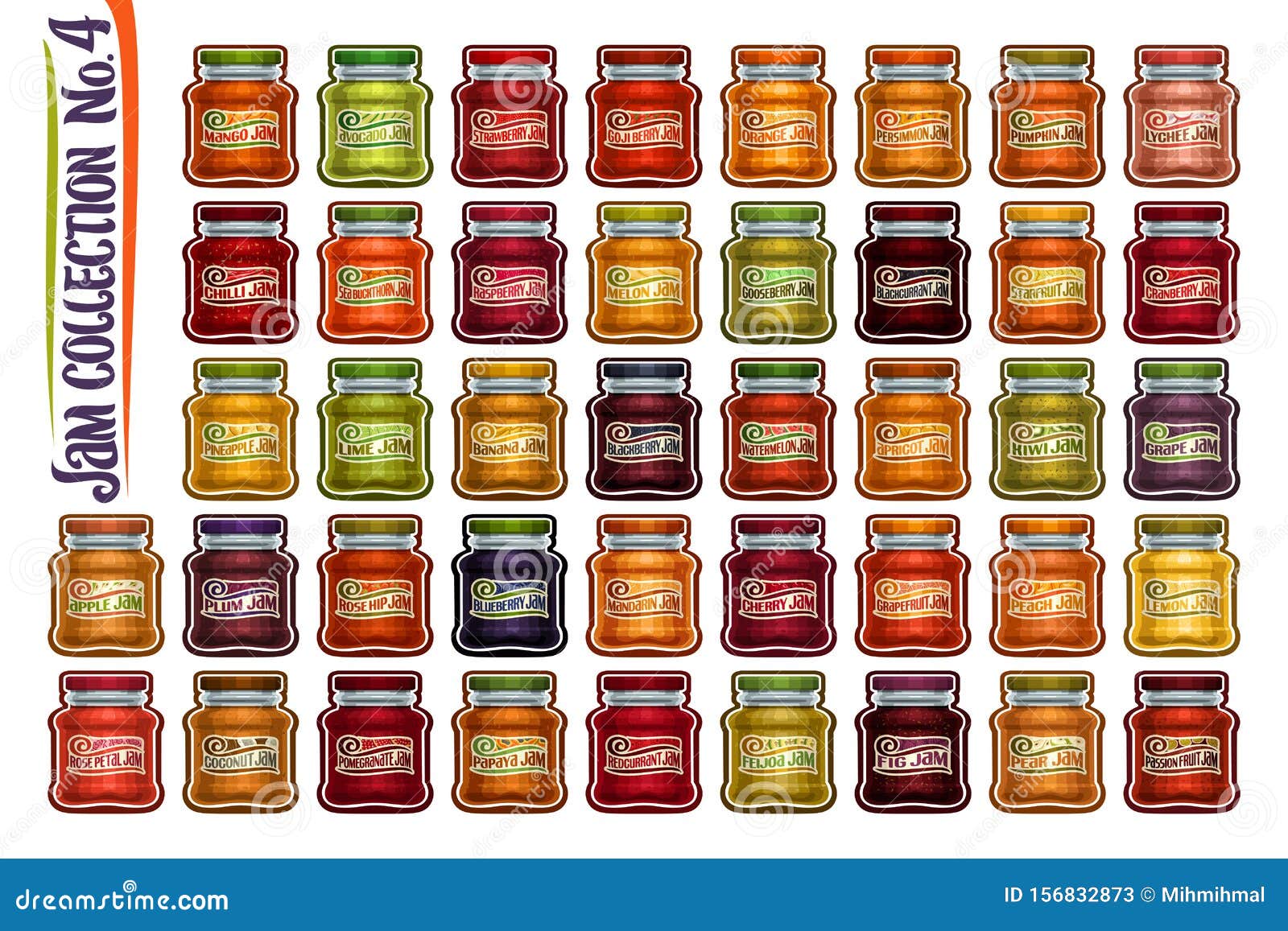 Vector Set Of Different Jam Jars | CartoonDealer.com #156832873