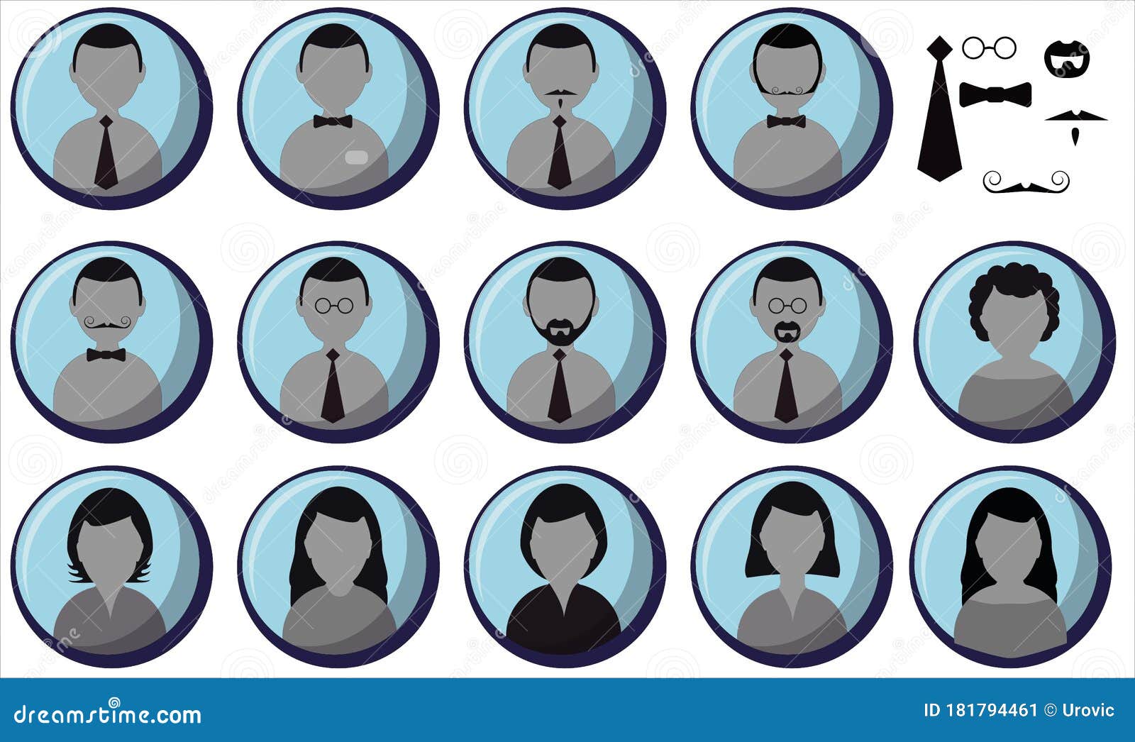 Vector Set of Different People Icons Stock Vector - Illustration of ...