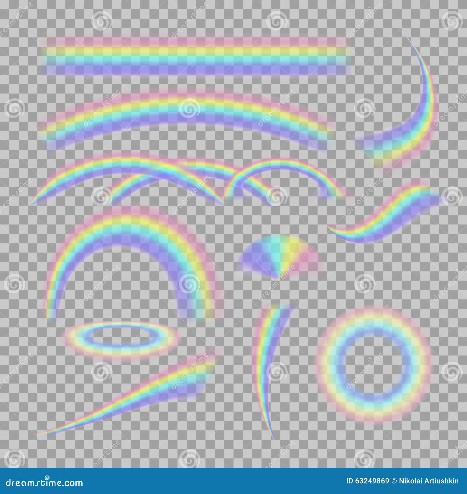 Vector Set of Different Realistic Transparent Stock Vector ...