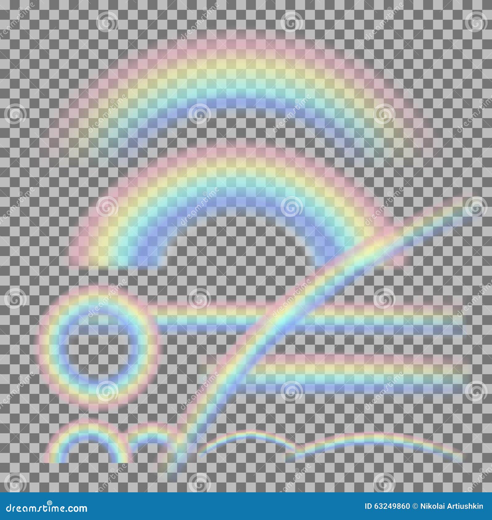 Vector Set of Different Realistic Transparent Stock Vector ...