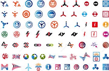 Vector Set of a Different Signs and Logos Stock Vector - Illustration ...