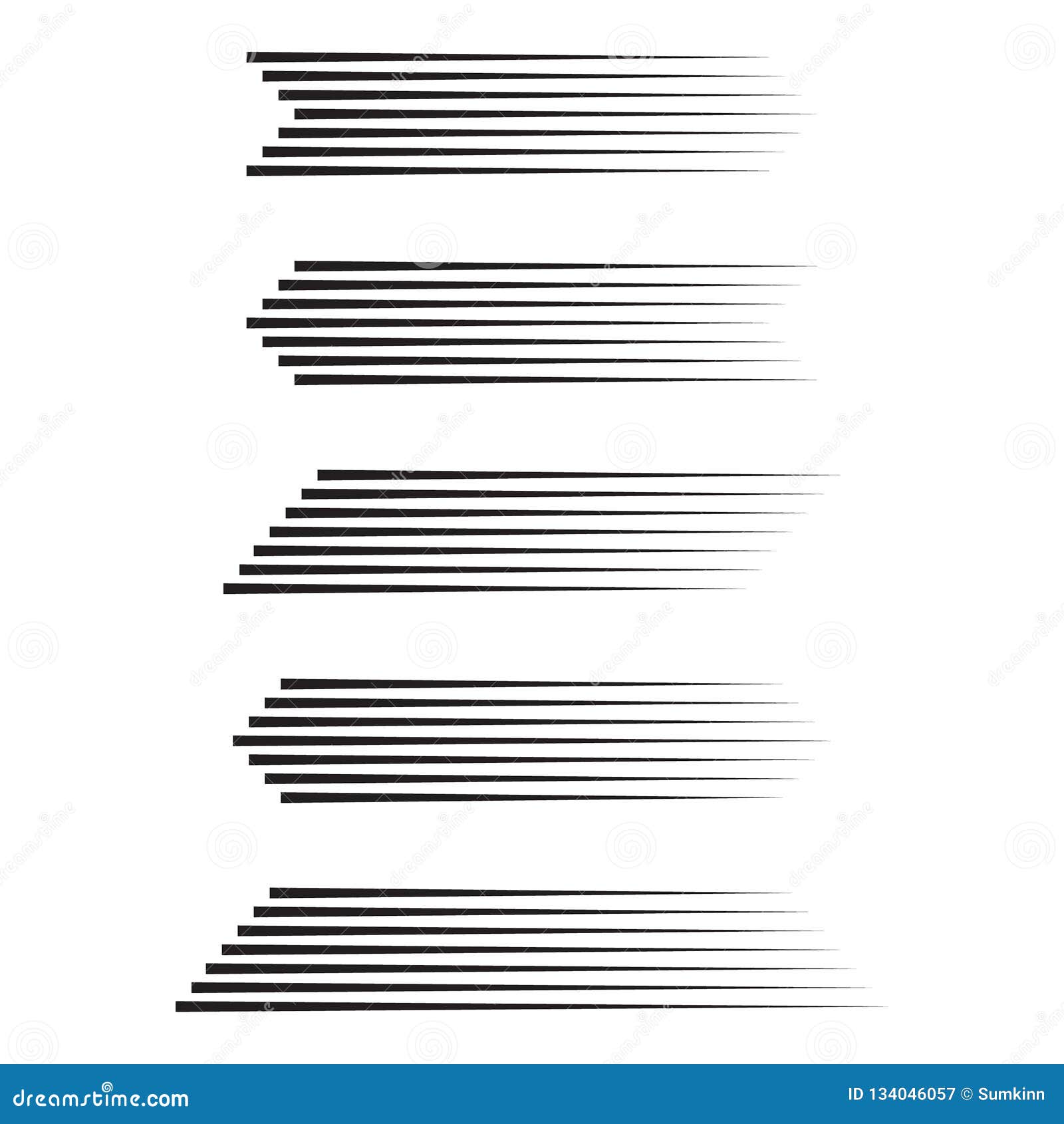 Set of Different Speed Lines. Stock Vector - Illustration of light ...