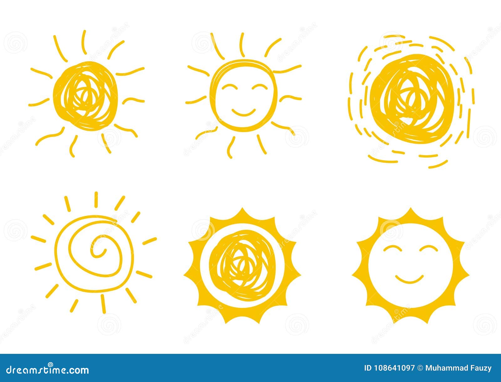 Vector Set of Different Sun, Sun Vector Illustration Stock Vector ...