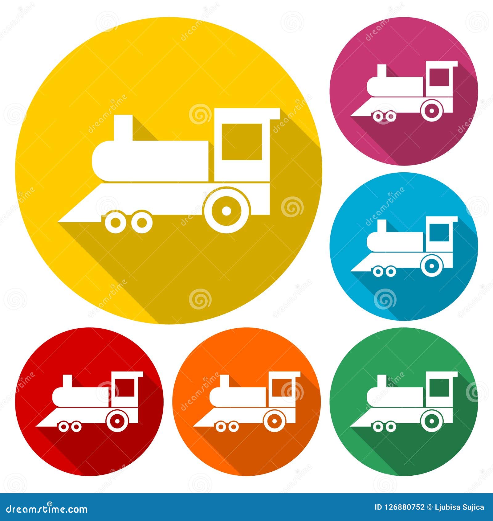 Vector Set of Different Train Illustrations or Symbols Stock Vector ...