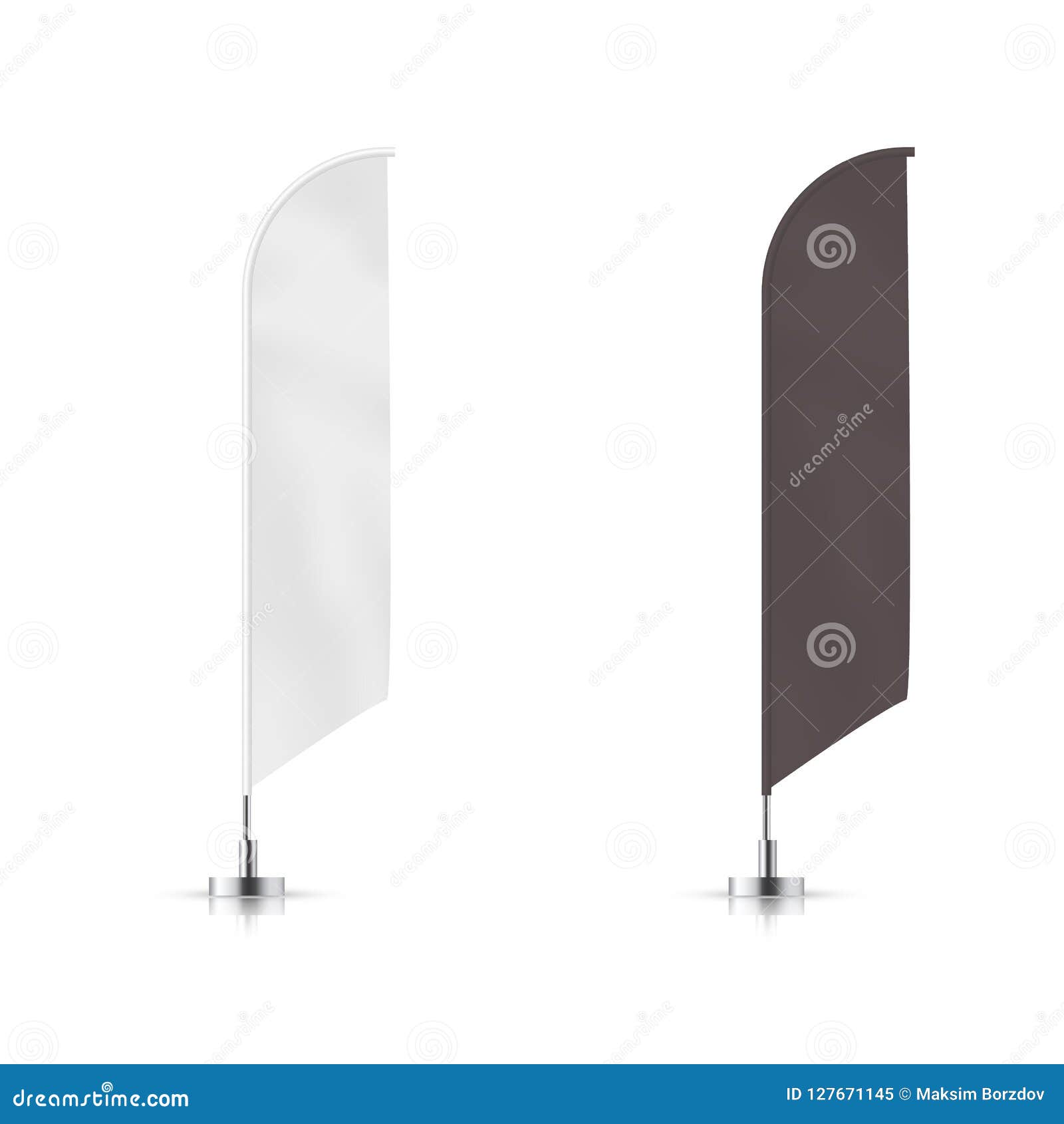 Vector Set of Different Types Banner Flag Stock Vector - Illustration ...