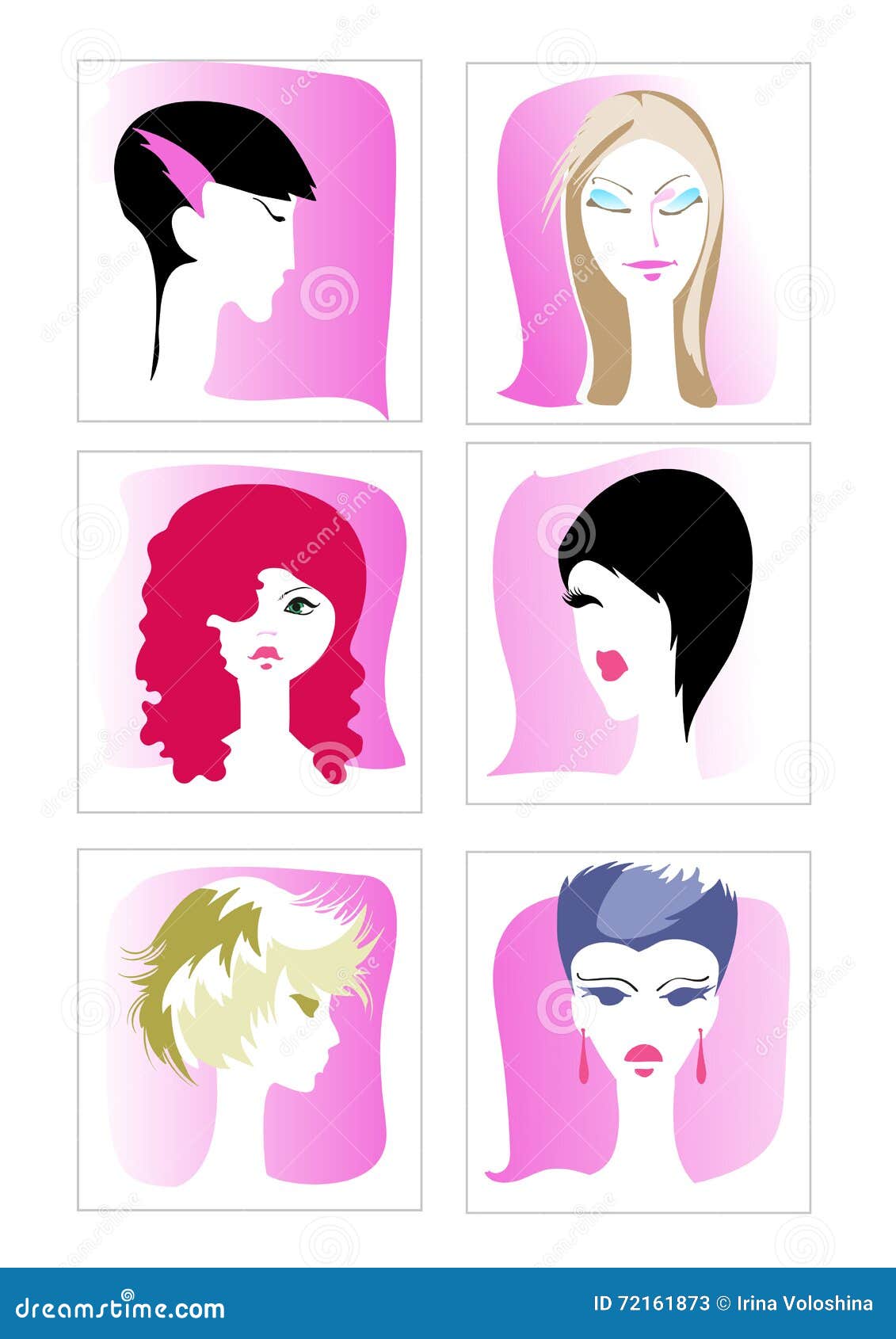 Vector Set of Different Women App Icons Stock Illustration ...