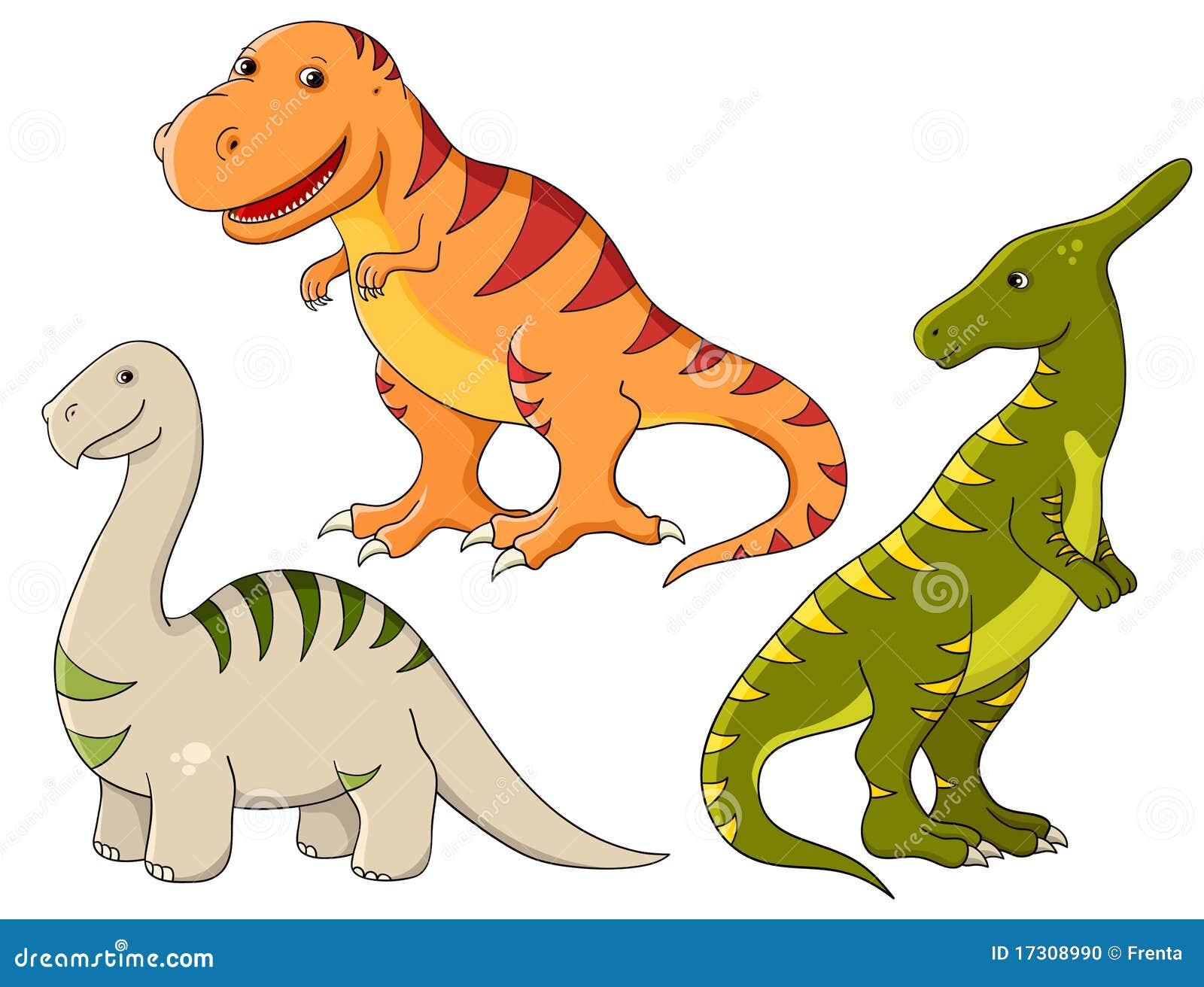 Vector set - dinosaurs stock vector. Illustration of ferocious - 17308990