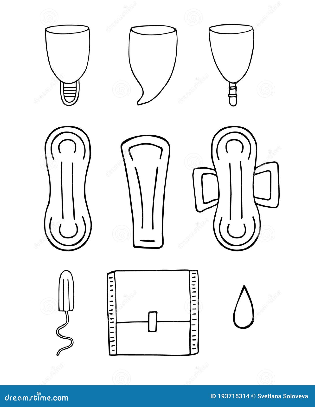 Doodle. Menstrual Calendar. Vector Flat Illustration. | CartoonDealer ...