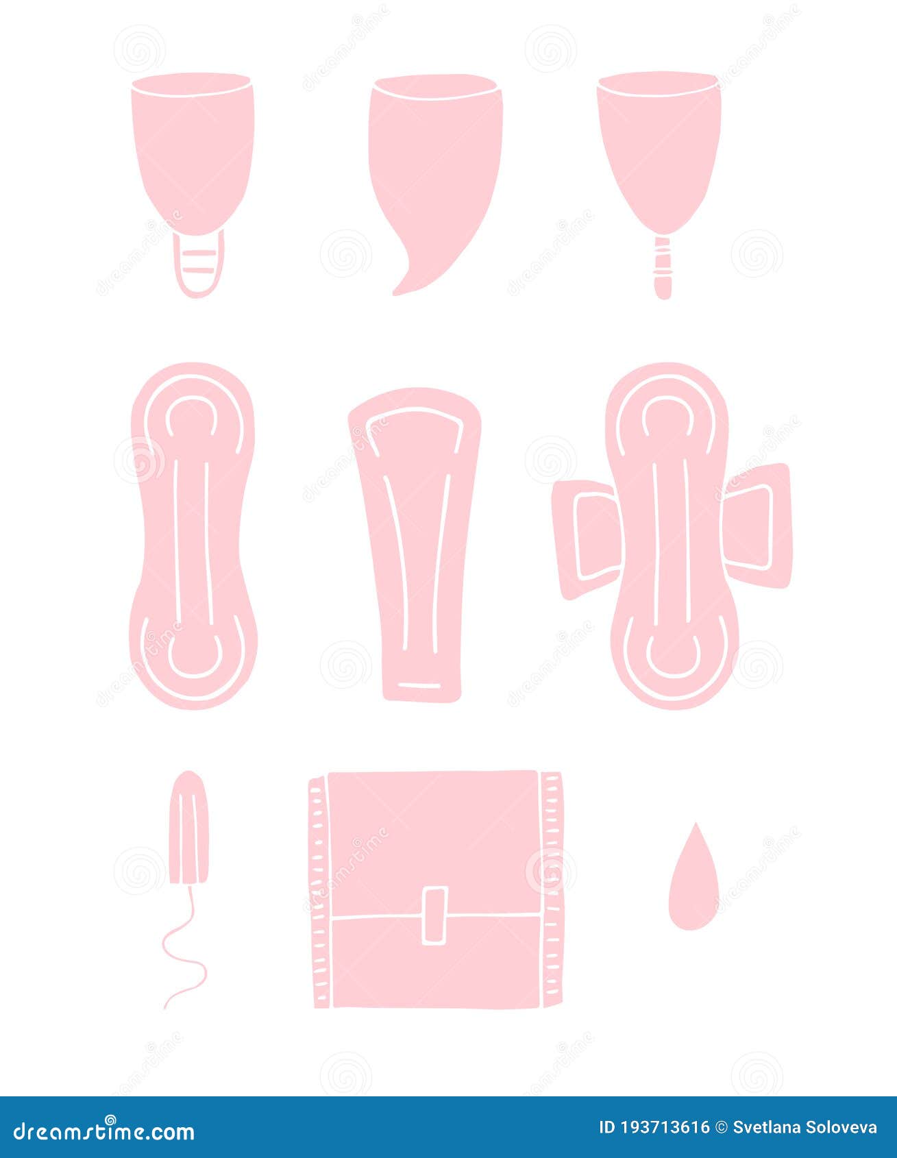 Doodle. Menstrual Calendar. Vector Flat Illustration. | CartoonDealer ...