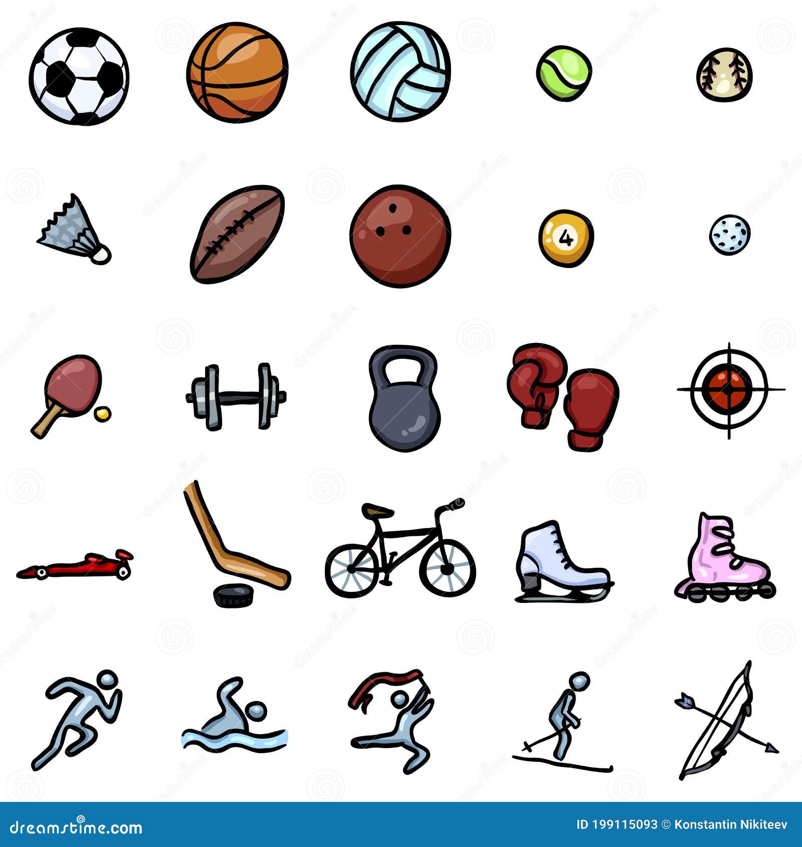 Hand Draw Sports Shooting Stock Illustrations – 5 Hand Draw Sports ...