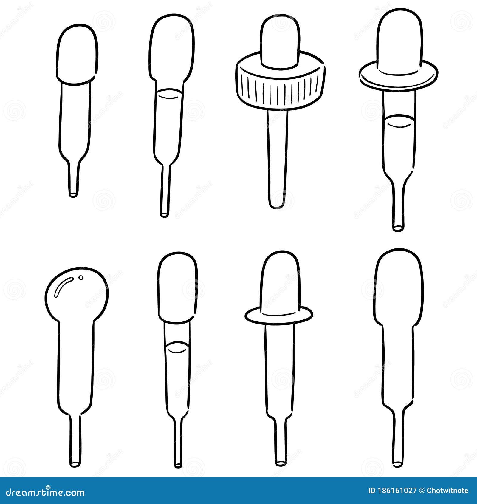 Vector set of dropper stock vector. Illustration of decorative - 186161027