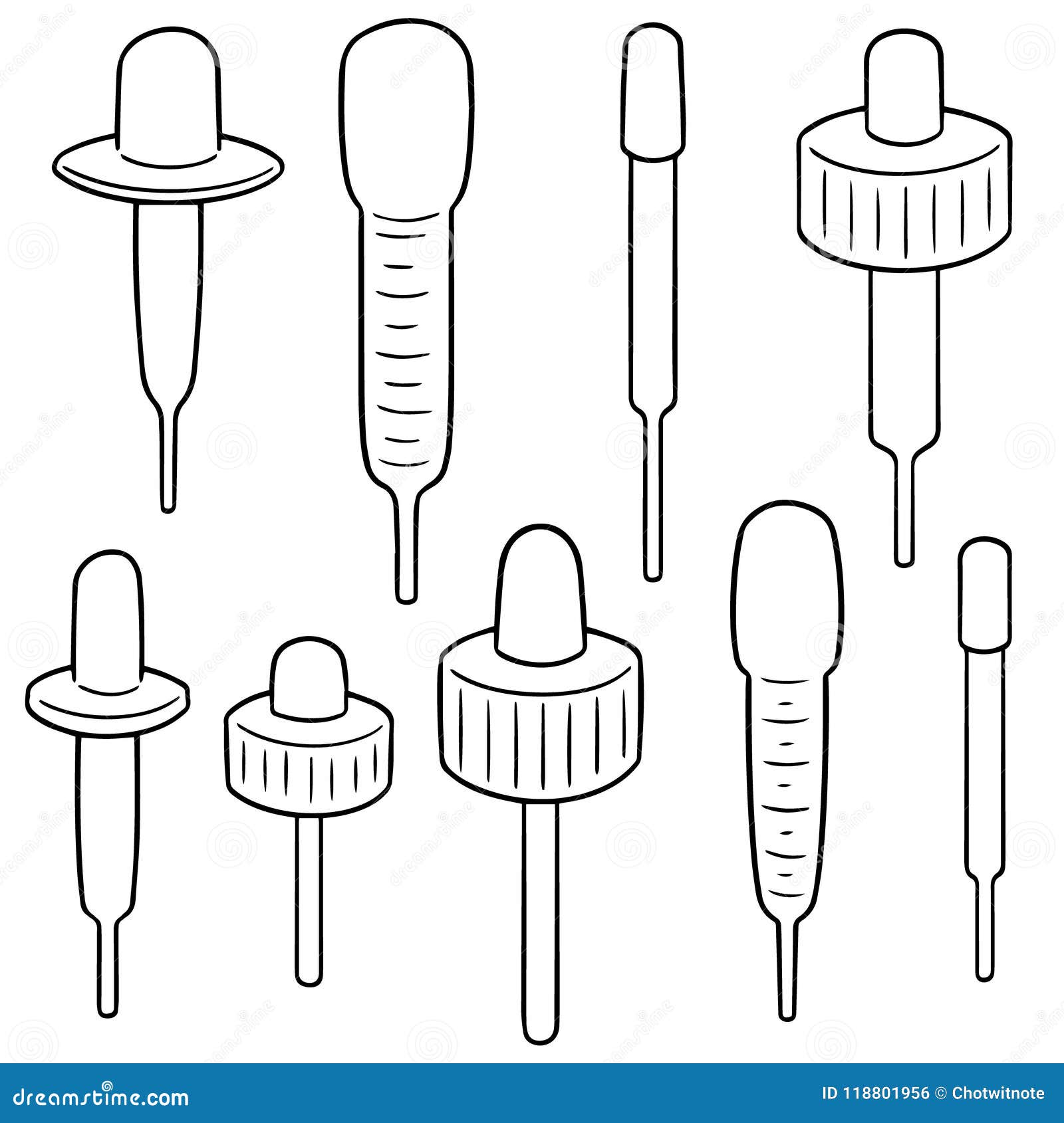 Vector set of dropper stock vector. Illustration of hand - 118801956