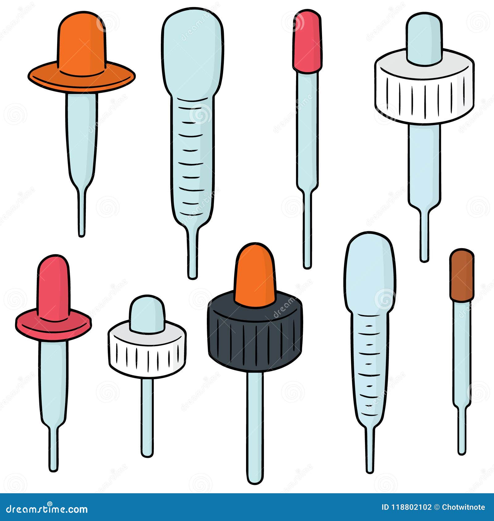 Vector set of dropper stock vector. Illustration of drop - 118802102