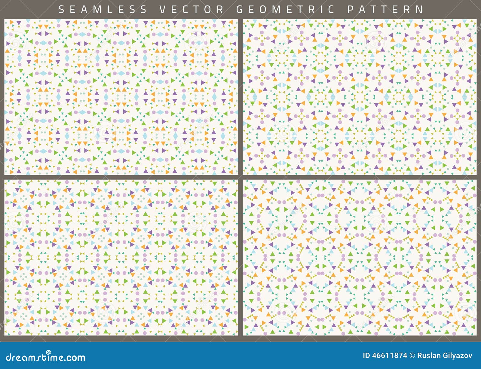 Vector Set of Eight Seamless Patterns. Stock Vector - Illustration of ...