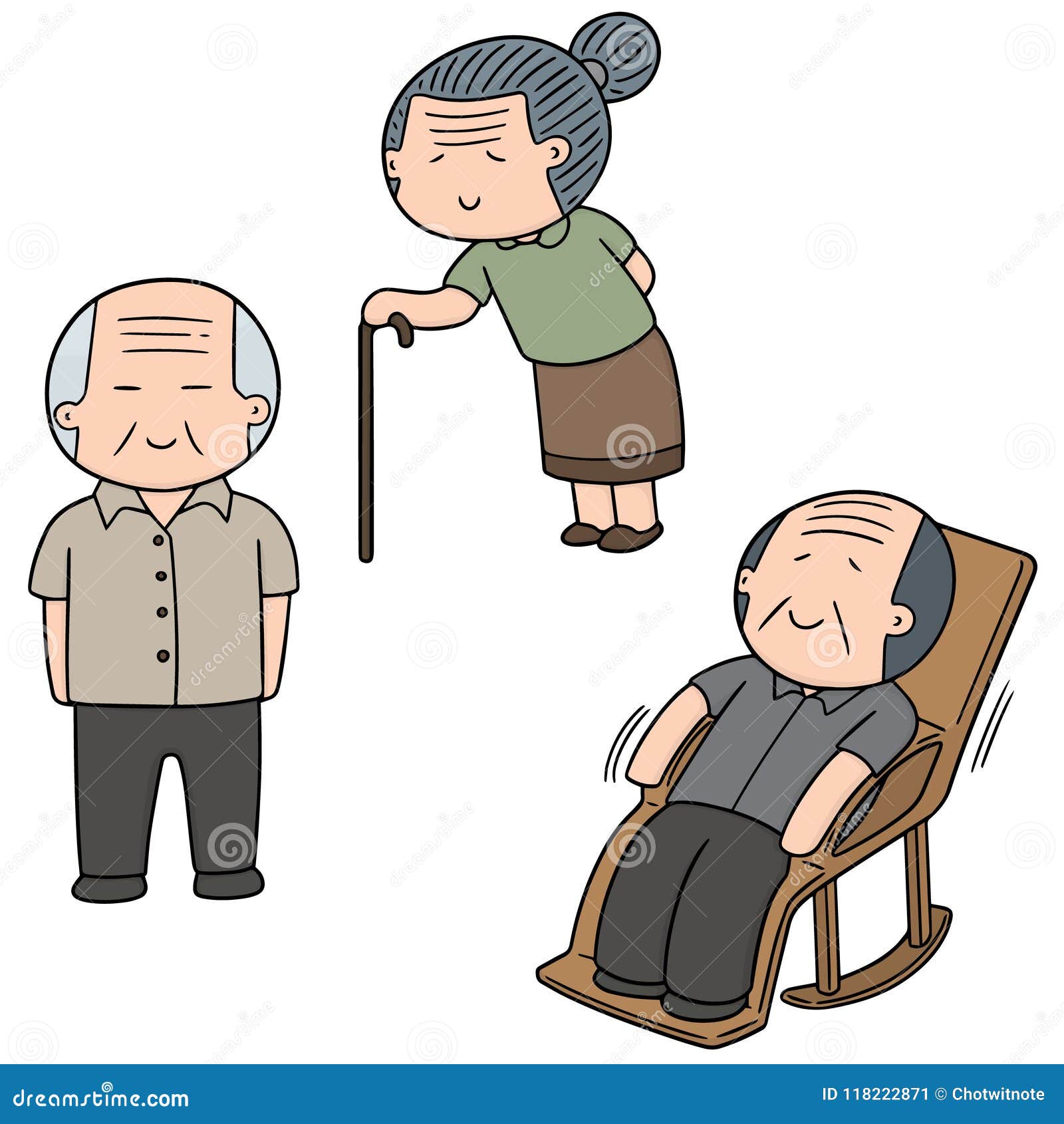 Vector set of elder people stock vector. Illustration of collection ...