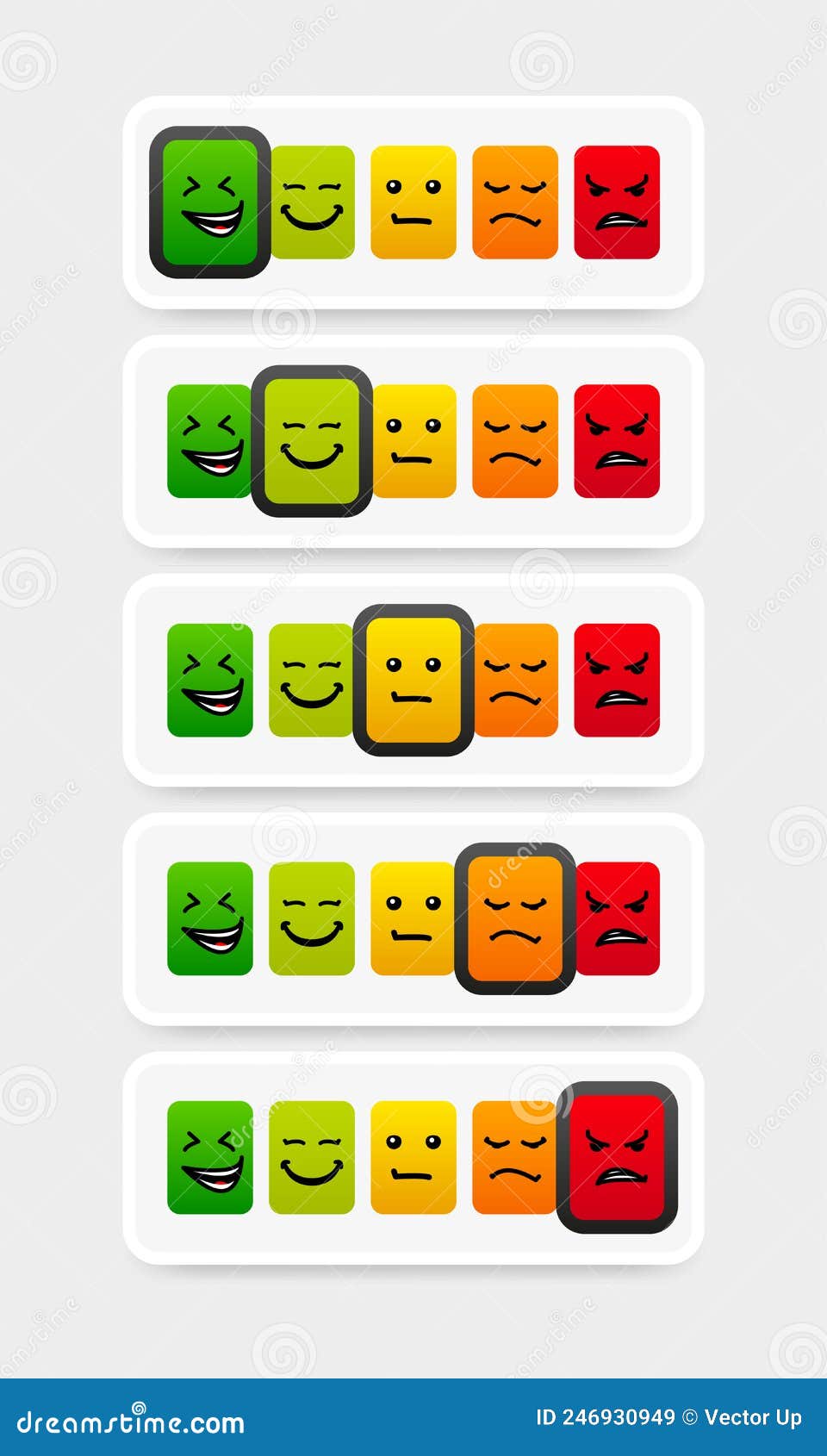 Vector Set of Emoticons. Sad and Happy Mood Icons Stock Vector ...