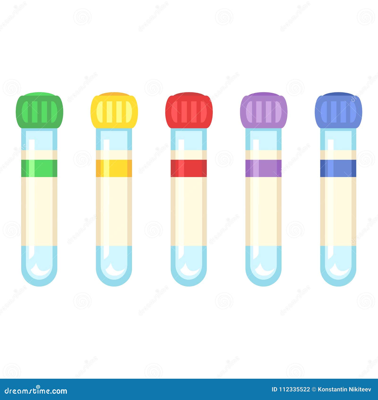 Vector Set of Empty Test-Tubes with Blank Labels. Stock Vector ...