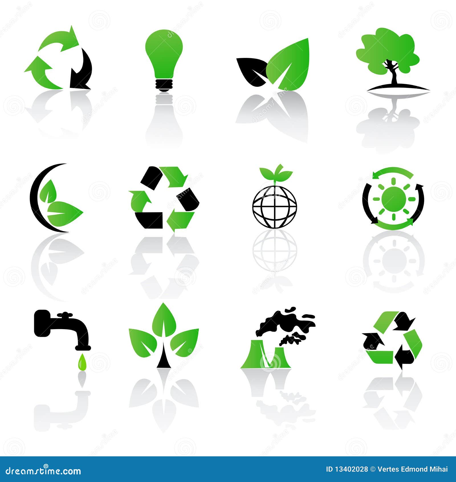 Vector Set of Environmental / Recycling Icons Stock Vector ...