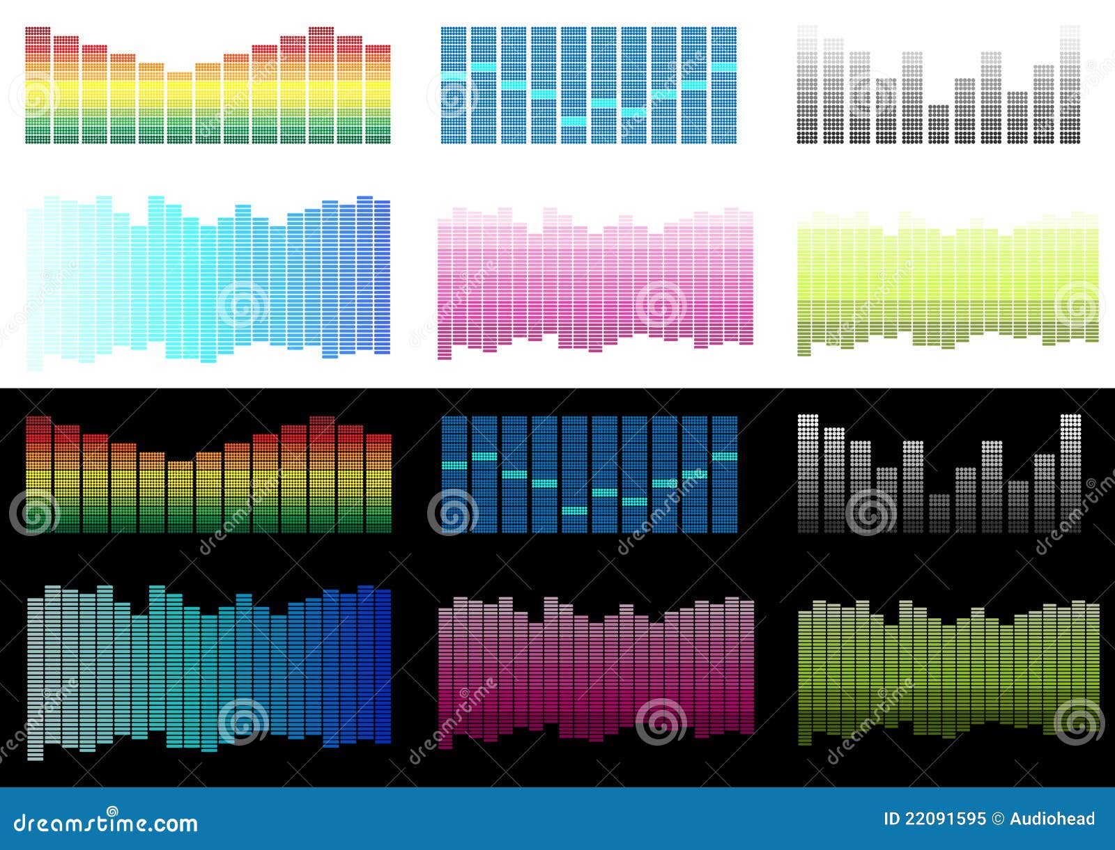 Vector Set of Equalizers stock vector. Illustration of musical - 22091595
