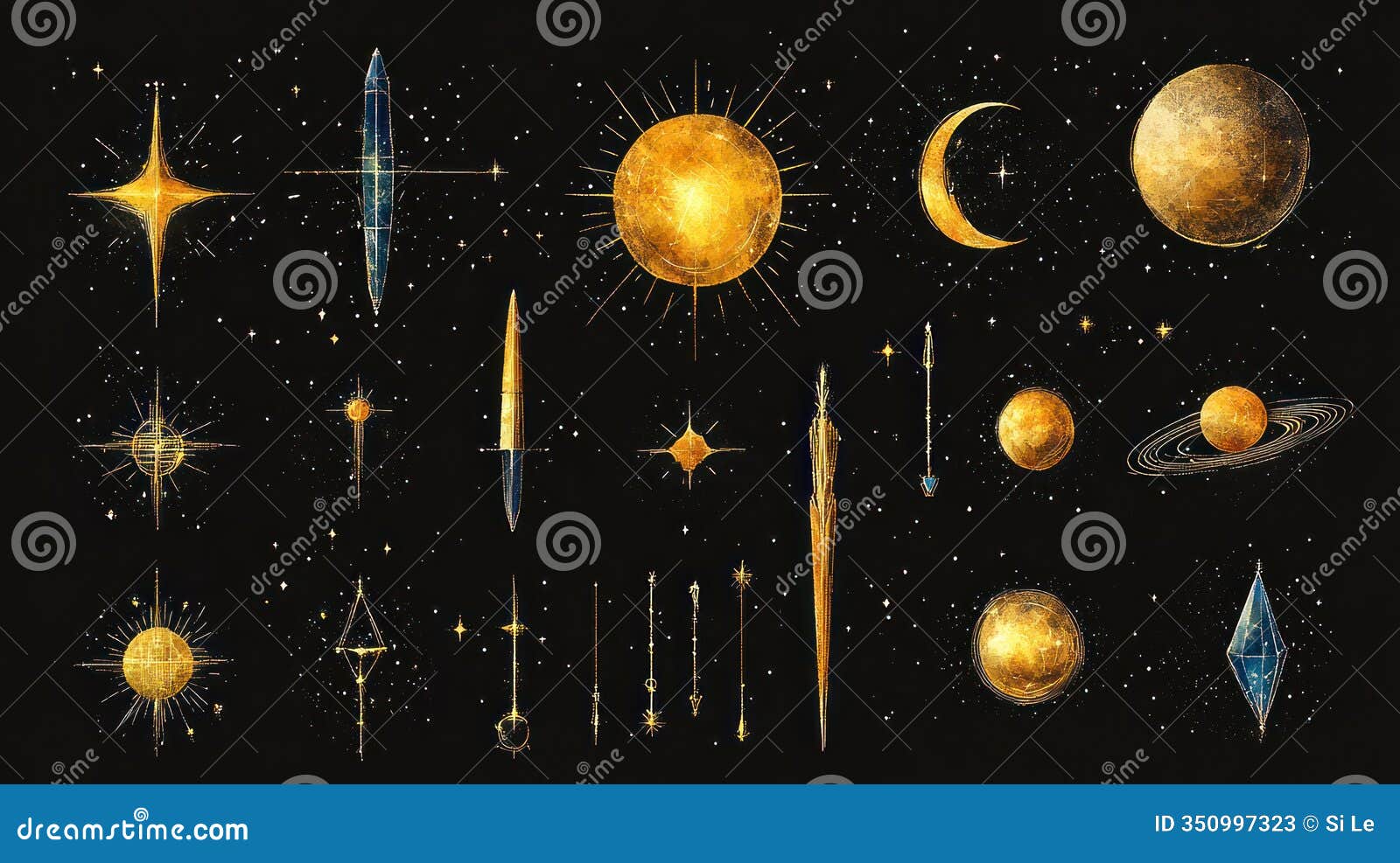 Whimsical Hand-Drawn Shooting Star Elements for a Celestial Touch ...