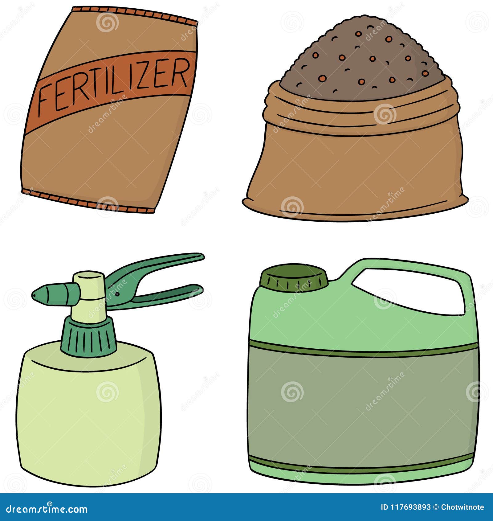 Vector set of fertilizer stock vector. Illustration of artwork - 117693893