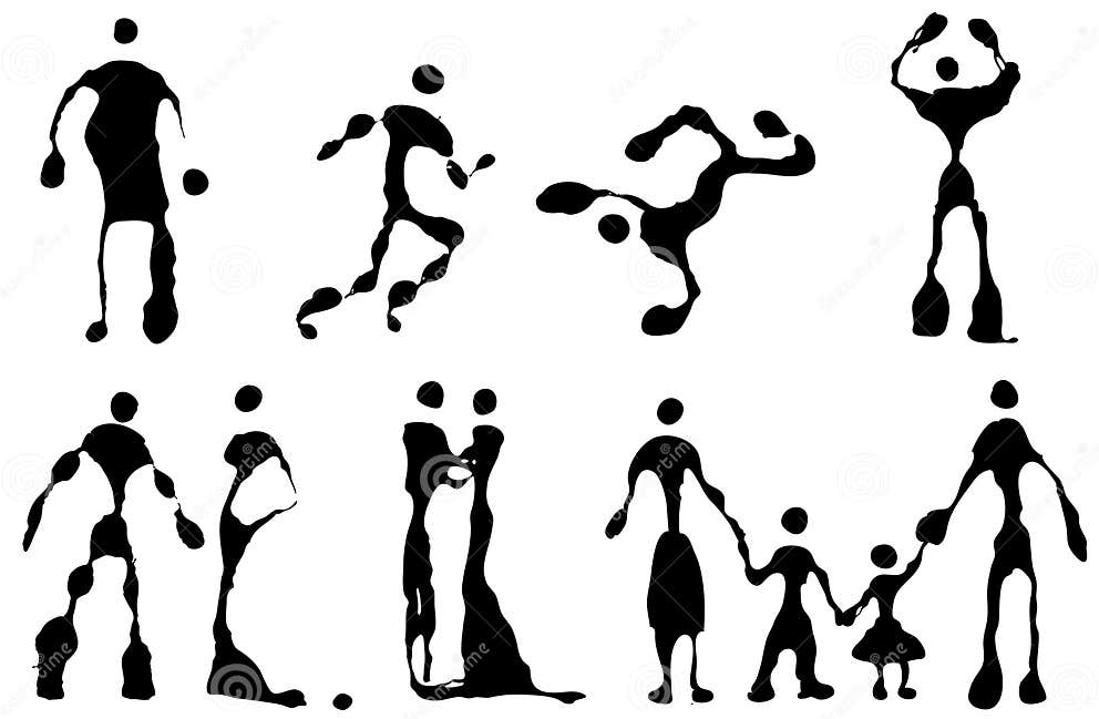 Vector Set of Figure Ink Splash Stock Vector - Illustration of design ...