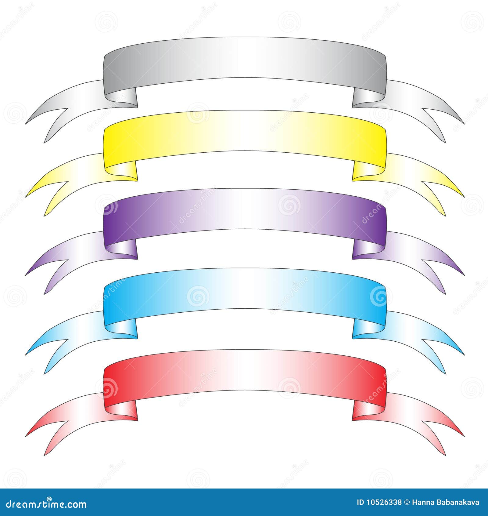 Vector Set of Five Color Banners Stock Vector - Illustration of ...