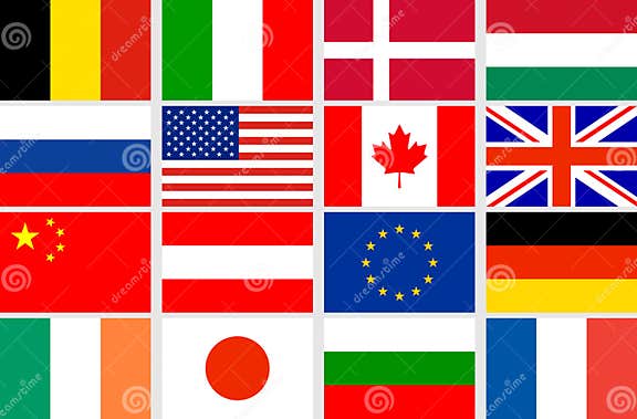 Vector set flags stock vector. Illustration of color - 10560144