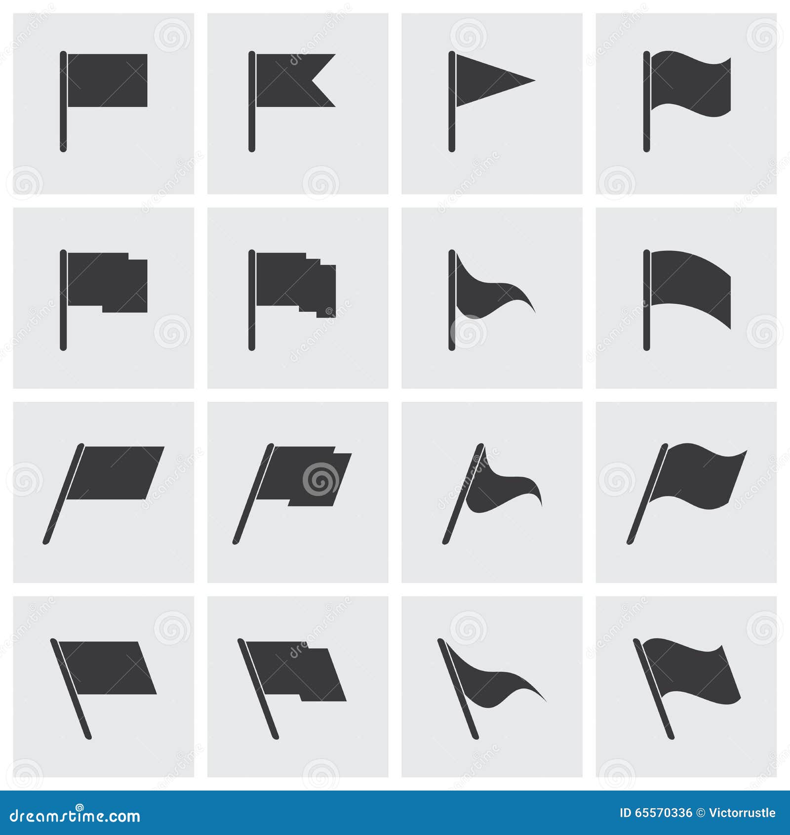Vector Set of Flags. Flag Icons for Banners, Presentations, Stock ...