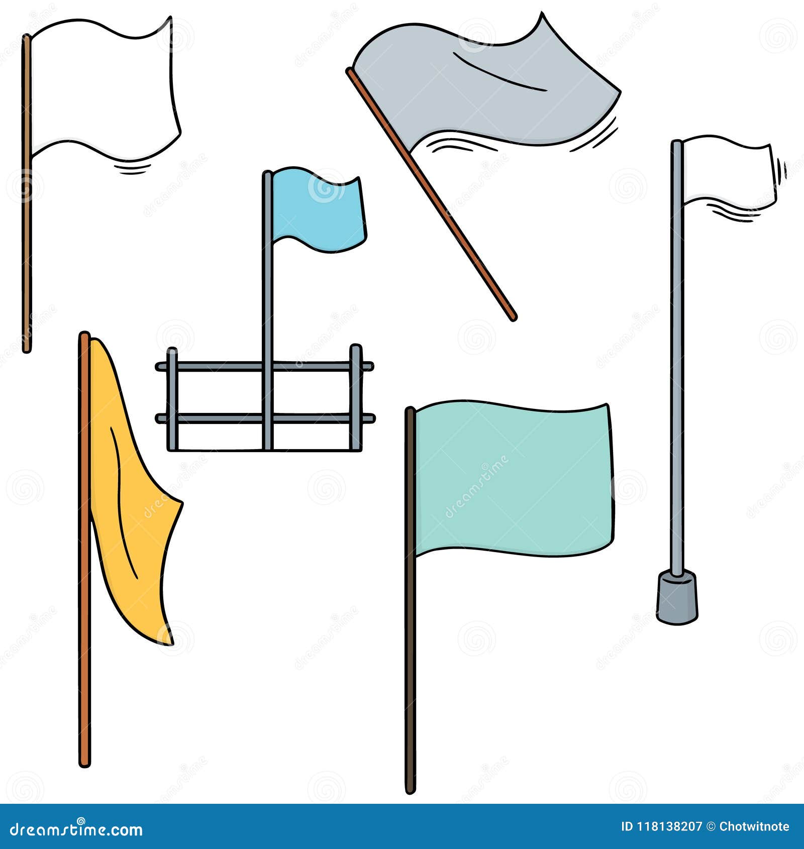 Vector set of flags stock vector. Illustration of sketching - 118138207