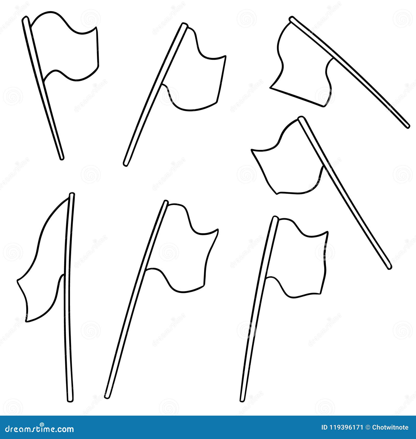 Vector set of flags stock vector. Illustration of clip - 119396171