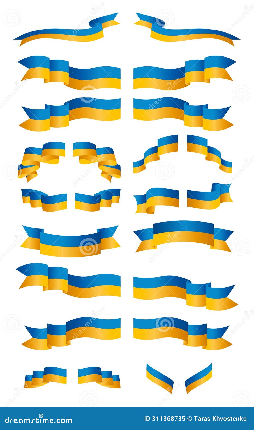 Set of flags of Ukraine stock vector. Illustration of celebration ...