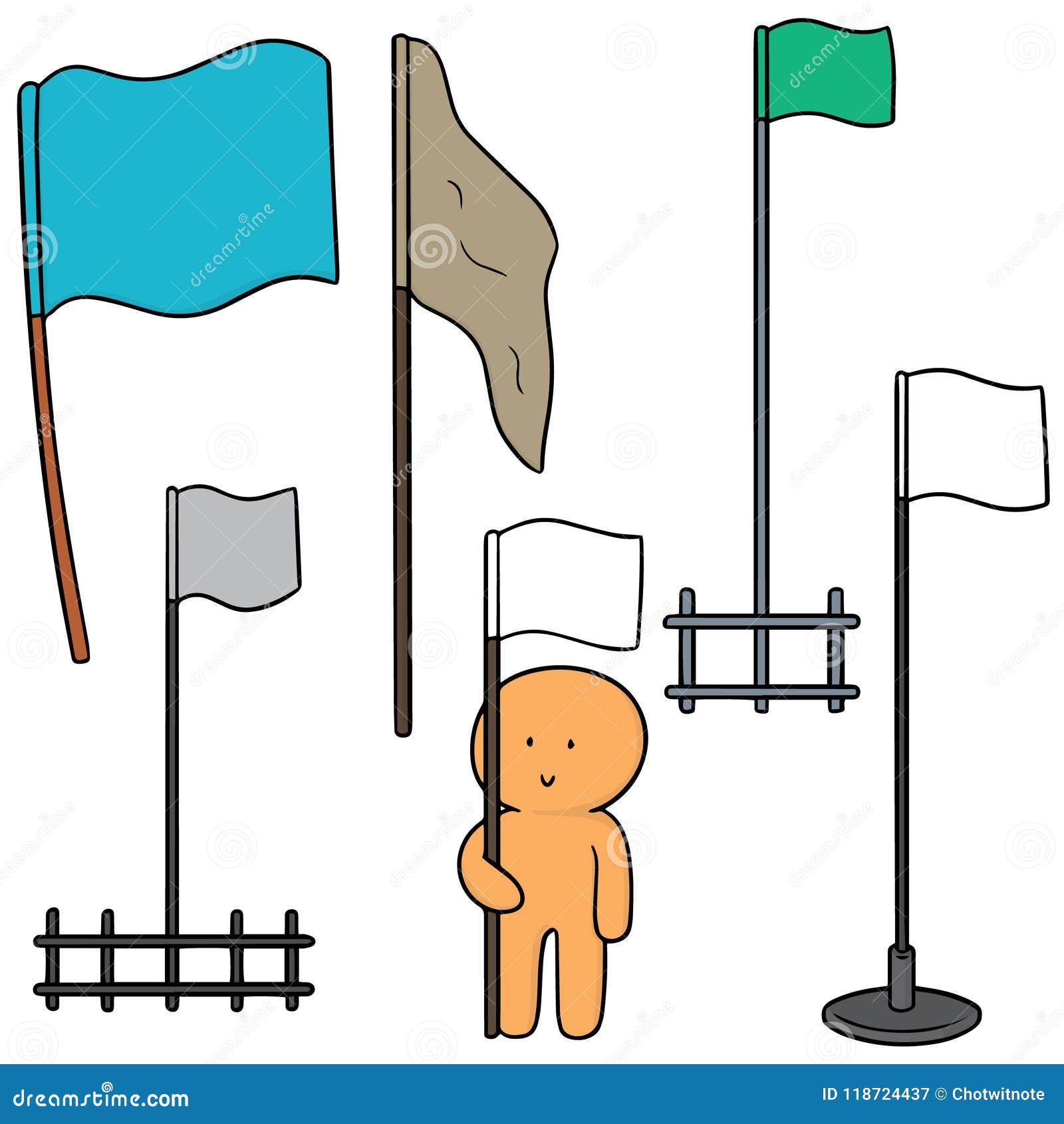 Vector set of flags stock vector. Illustration of cartoon - 118724437