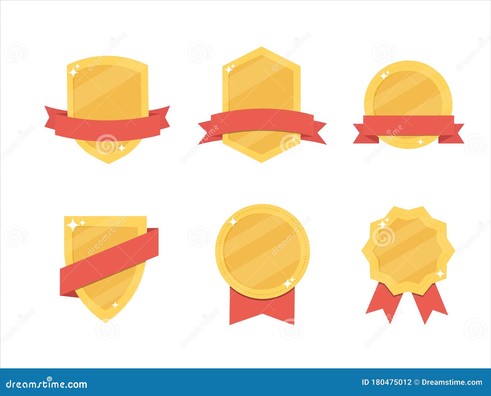 Badge With Ribbons And Check Mark Cartoon Vector | CartoonDealer.com ...