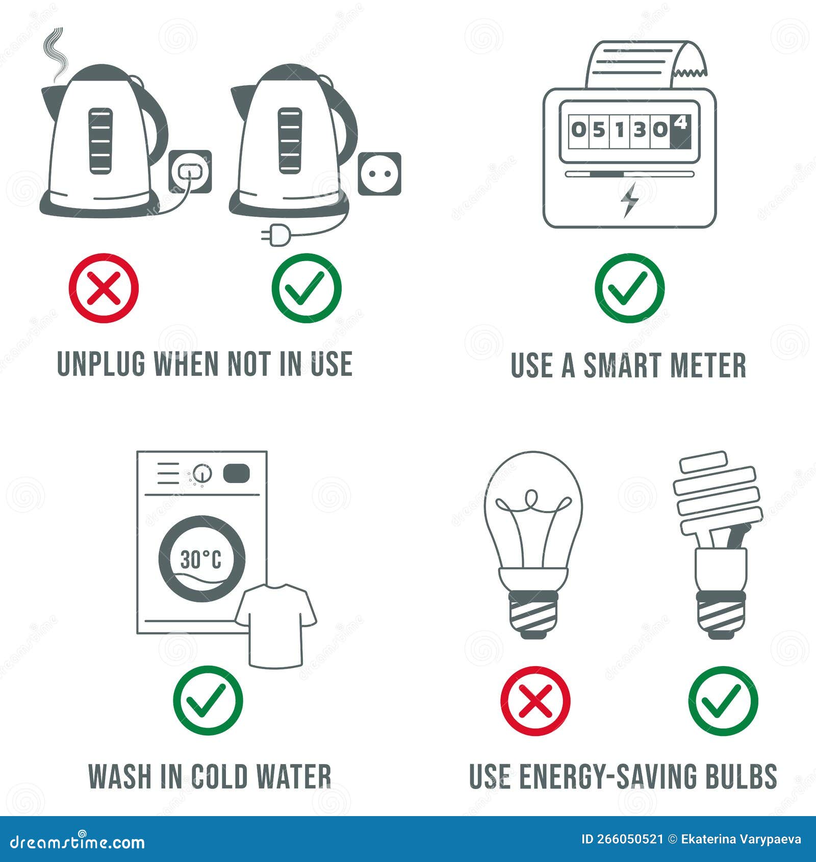 Vector Set of Flat Illustrations Which Help To Reduce the Usage of ...