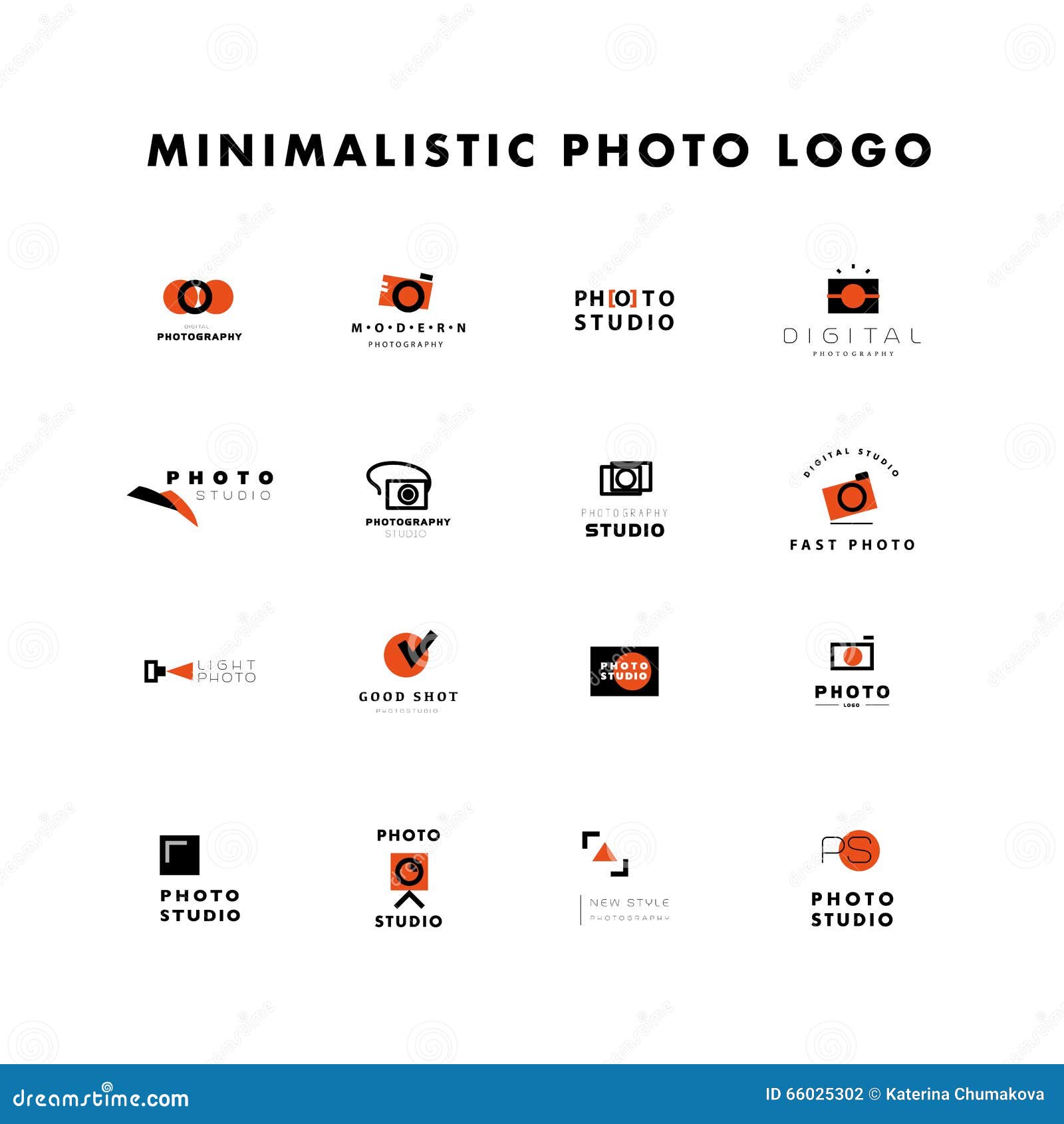 Photo Logo Analogue Digital And Film Photography Logotype Vector ...