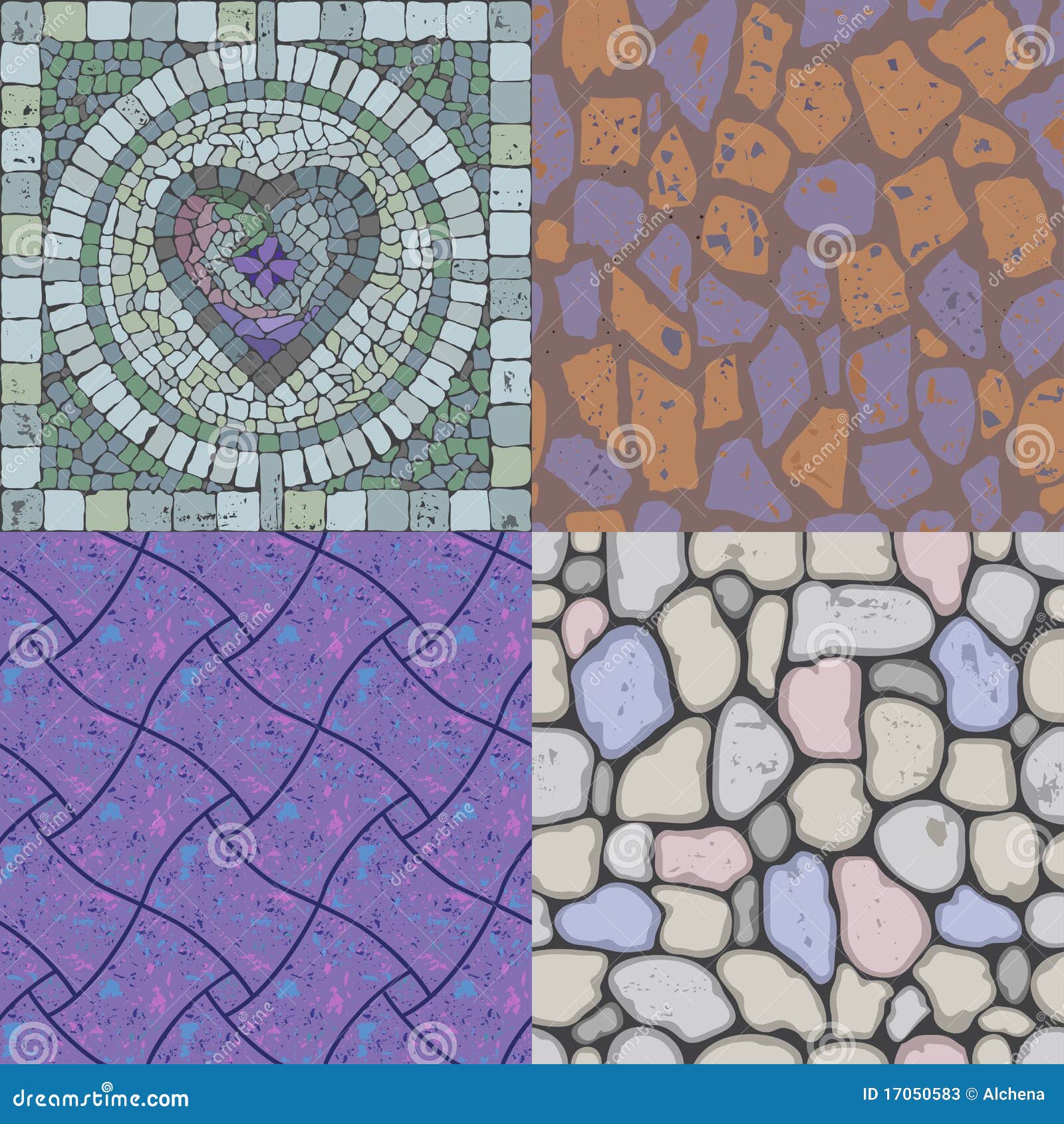 Vector Set of Floor Stone Textures Stock Vector - Illustration of build ...