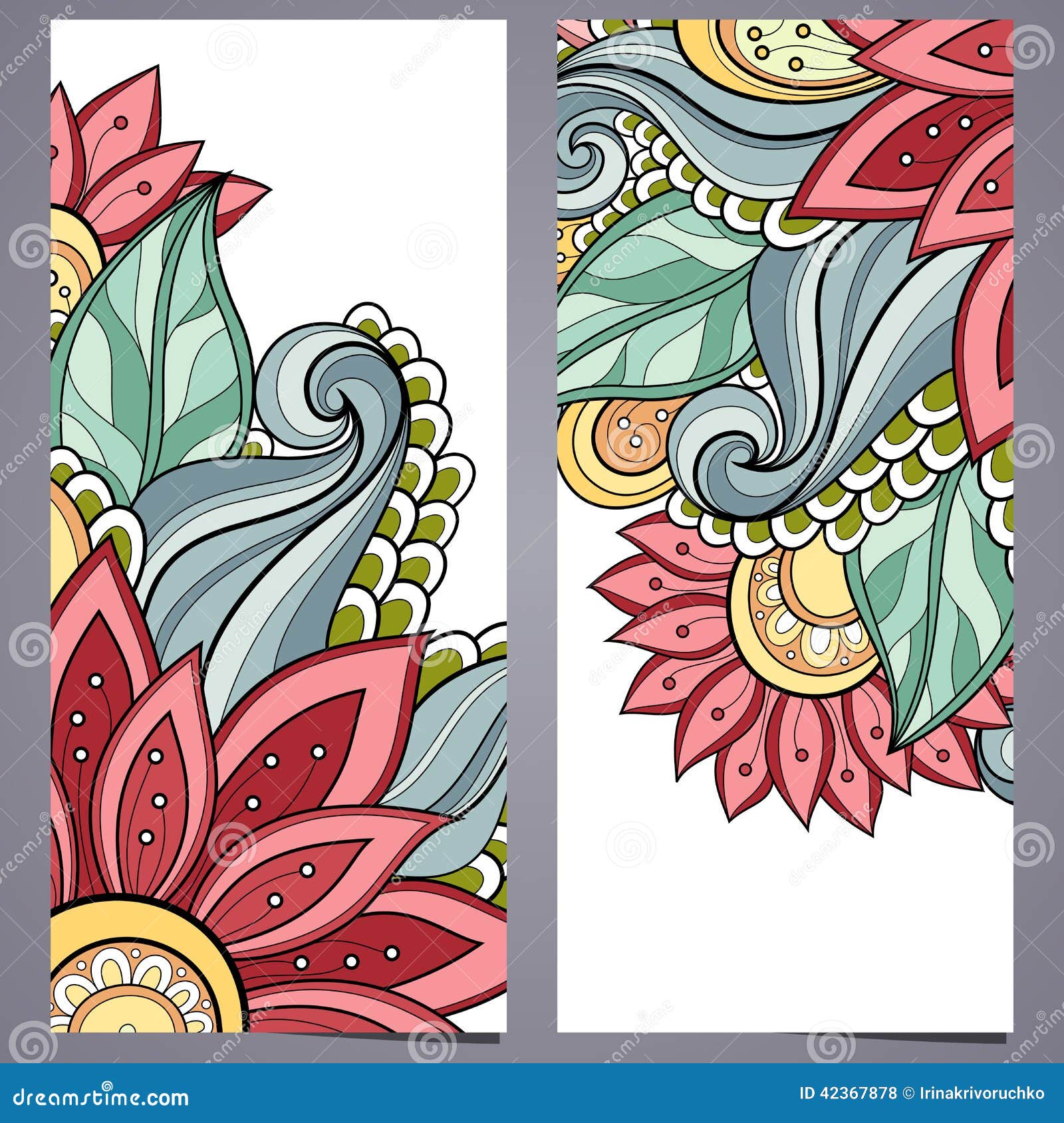 Vector Set of Floral Banners Stock Vector - Illustration of element ...