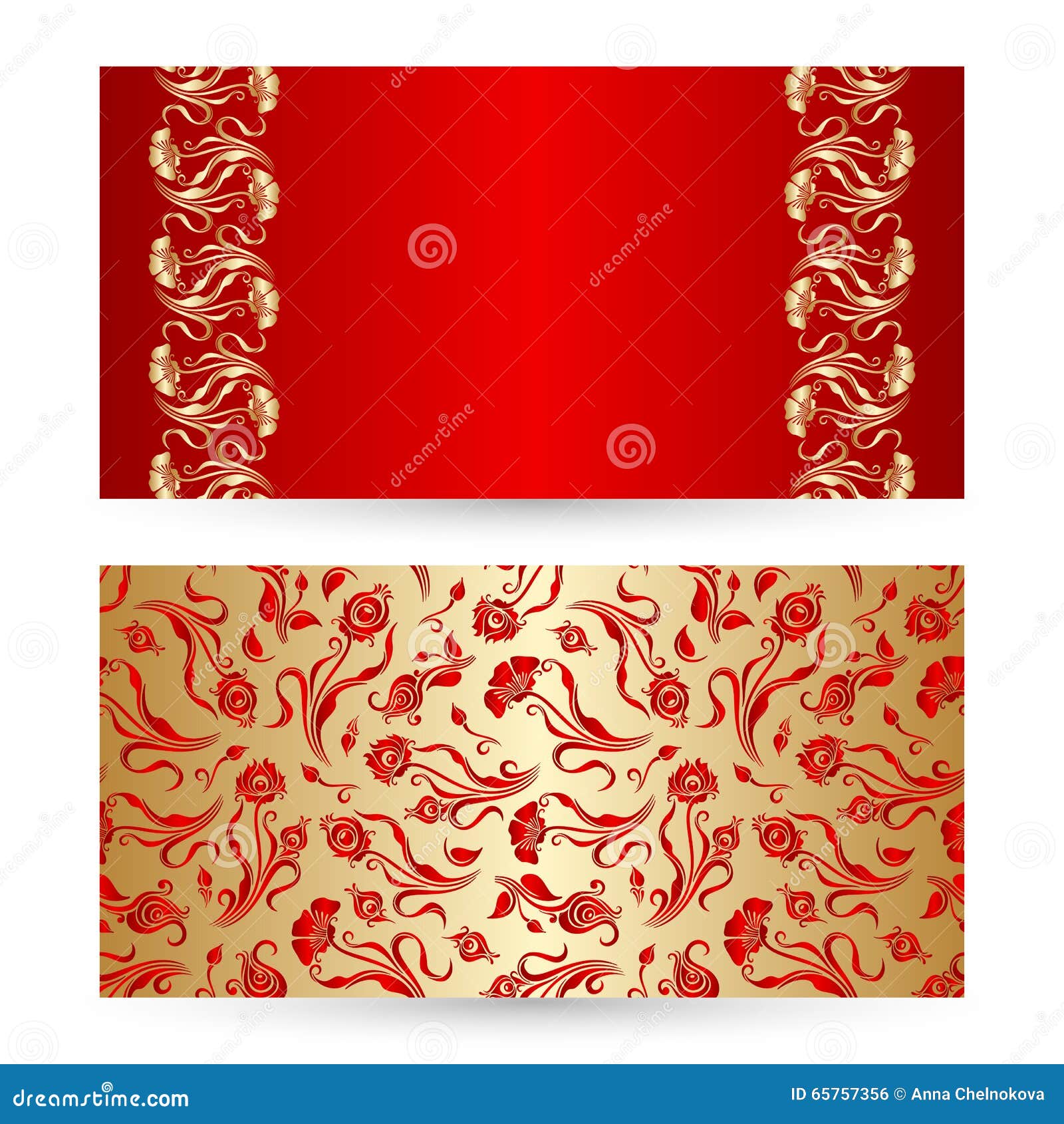 Vignette With Floral Pattern And Butterflies Vector Illustration ...