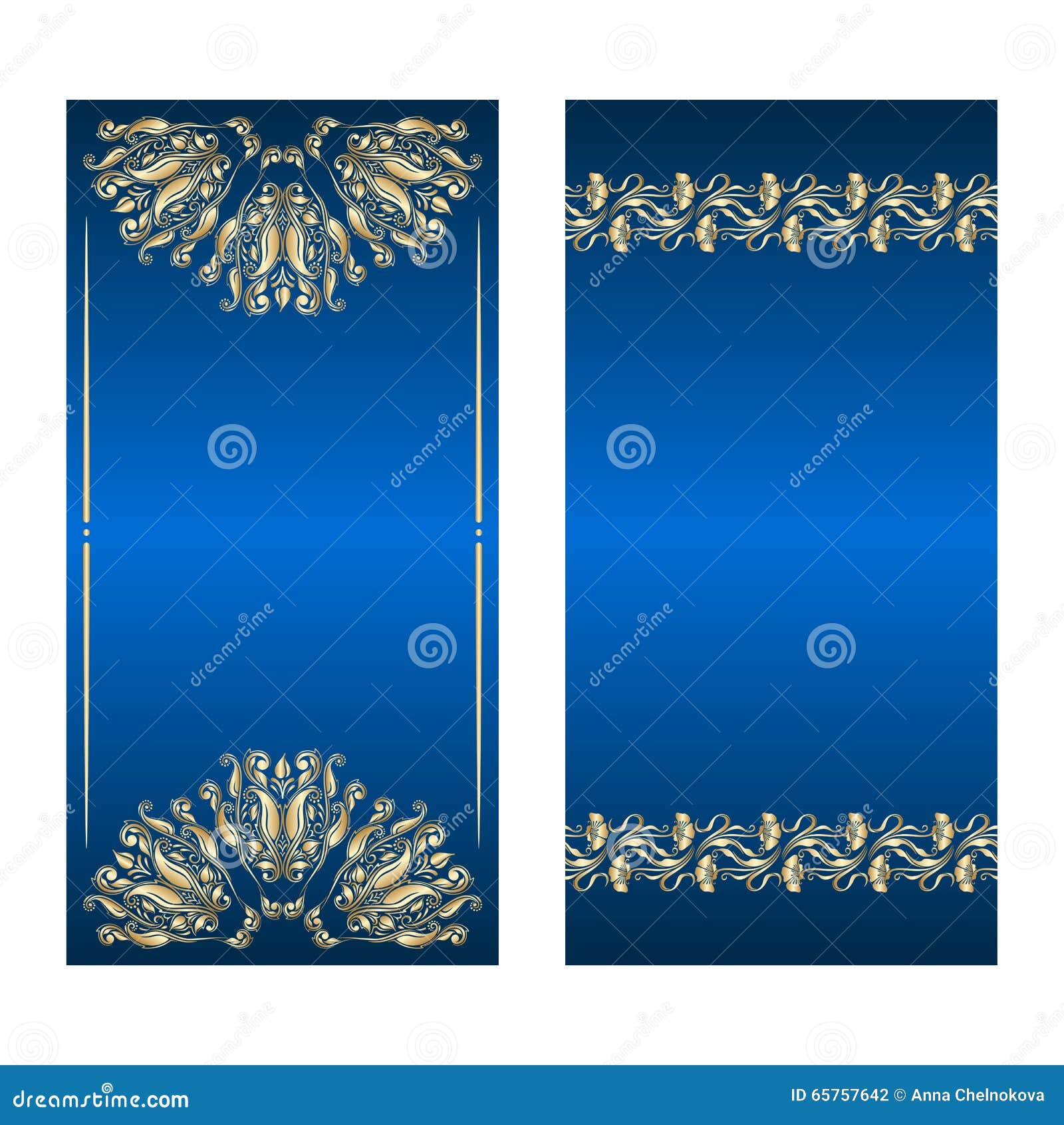 Vignette With Floral Pattern And Butterflies Vector Illustration ...