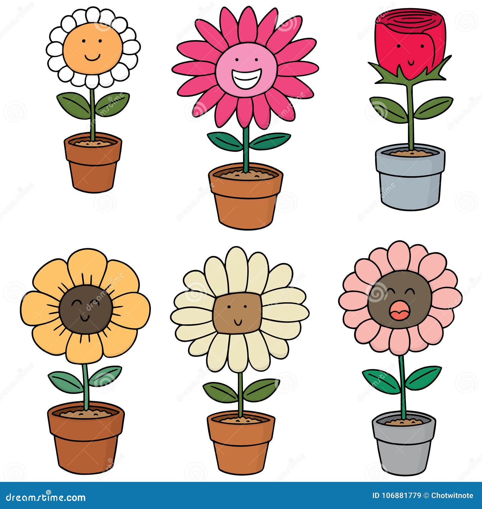 Vector set of flower stock vector. Illustration of floral - 106881779