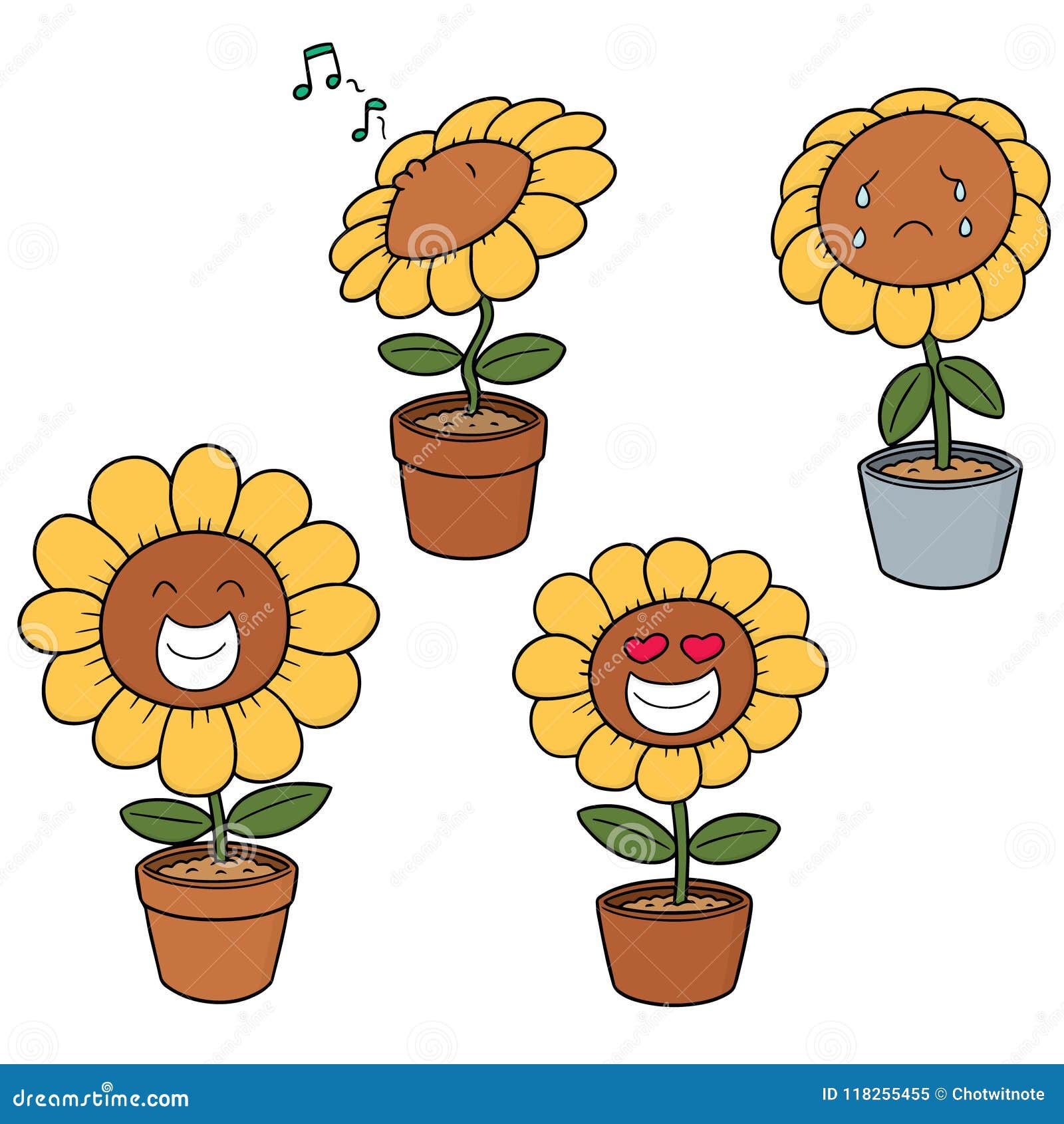 Vector set of flower stock vector. Illustration of decor - 118255455